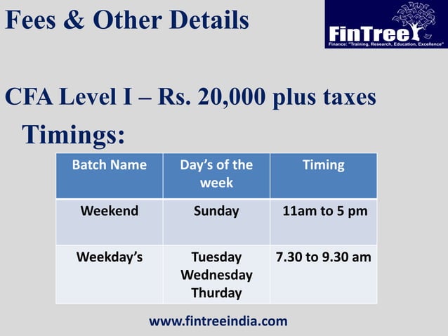 CFA training Methodology at FinTree | PDF | Educational Assessment | Education