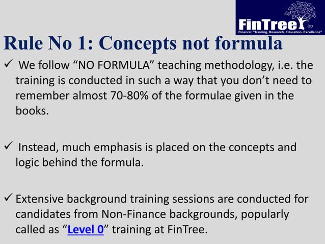 CFA training Methodology at FinTree | PDF | Educational Assessment ...