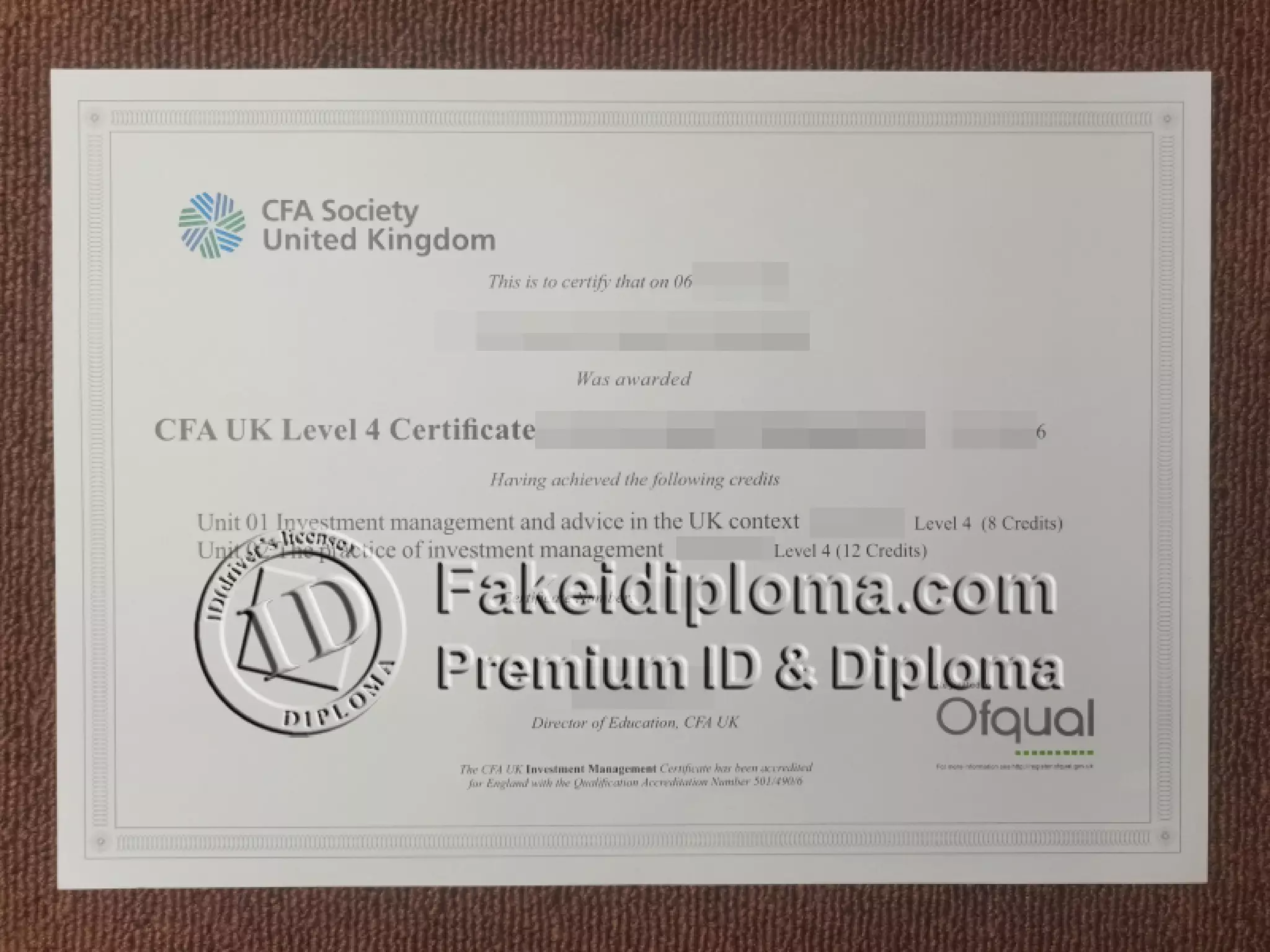 CFA UK Level 4 Certificate | PDF