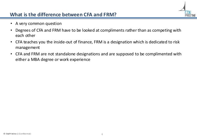 CFA vs FRM