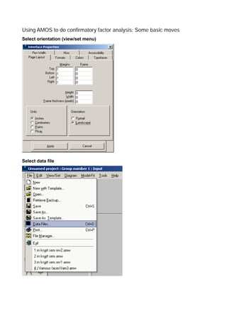 Cfa with amos simple steps | PDF