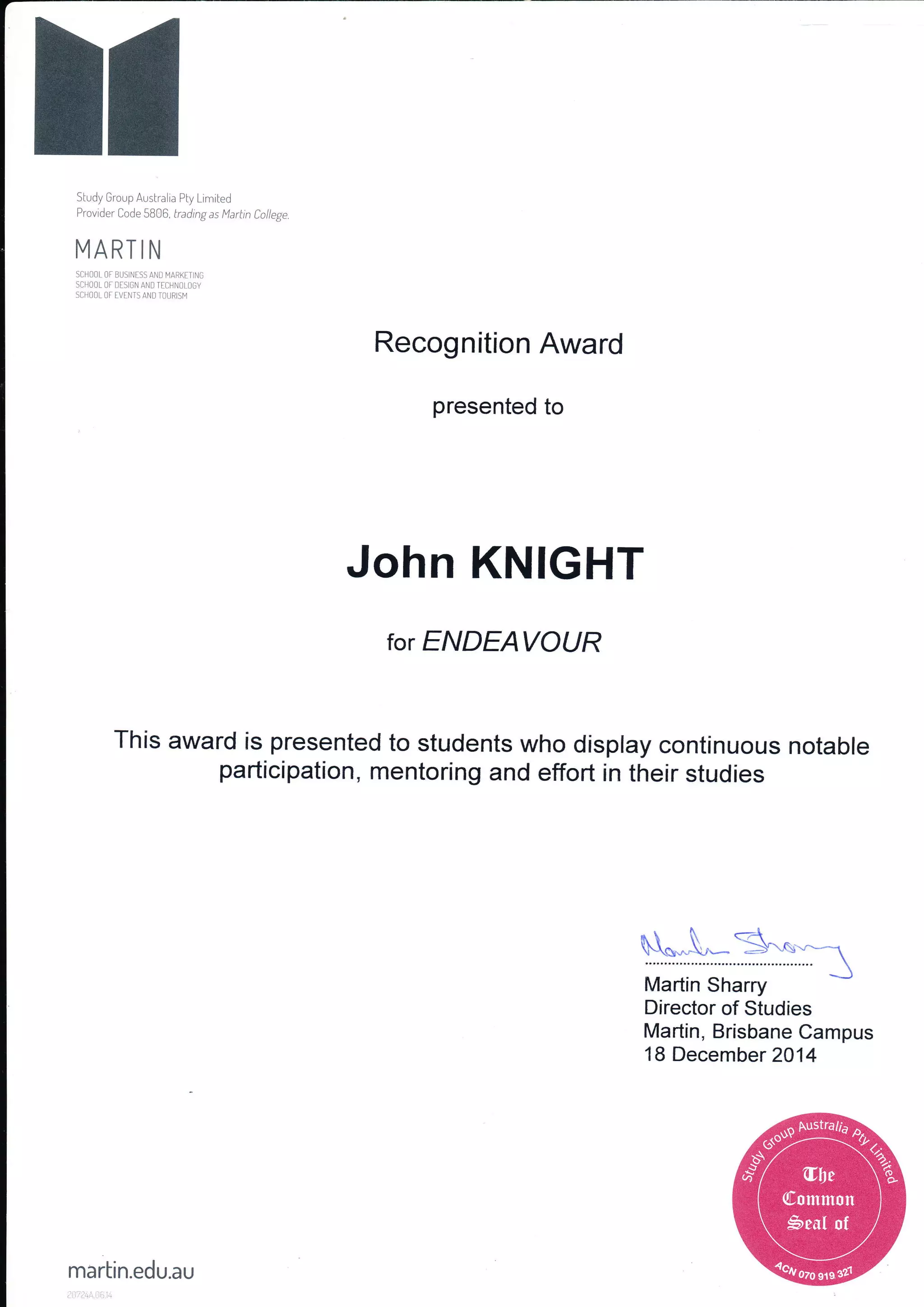 2. Recognition Awards for Endeavour, Leadership, Personal Growth and ...