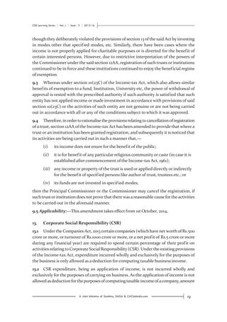 CSR Issue III Overview of Tax Implication of CSR Expenditure | PDF
