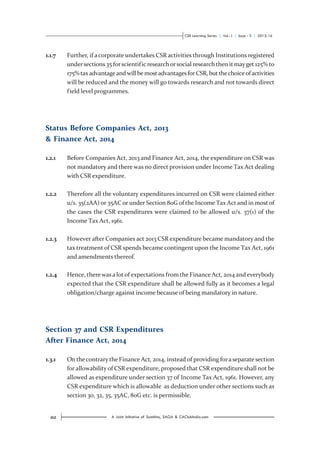 CSR Issue III Overview of Tax Implication of CSR Expenditure | PDF