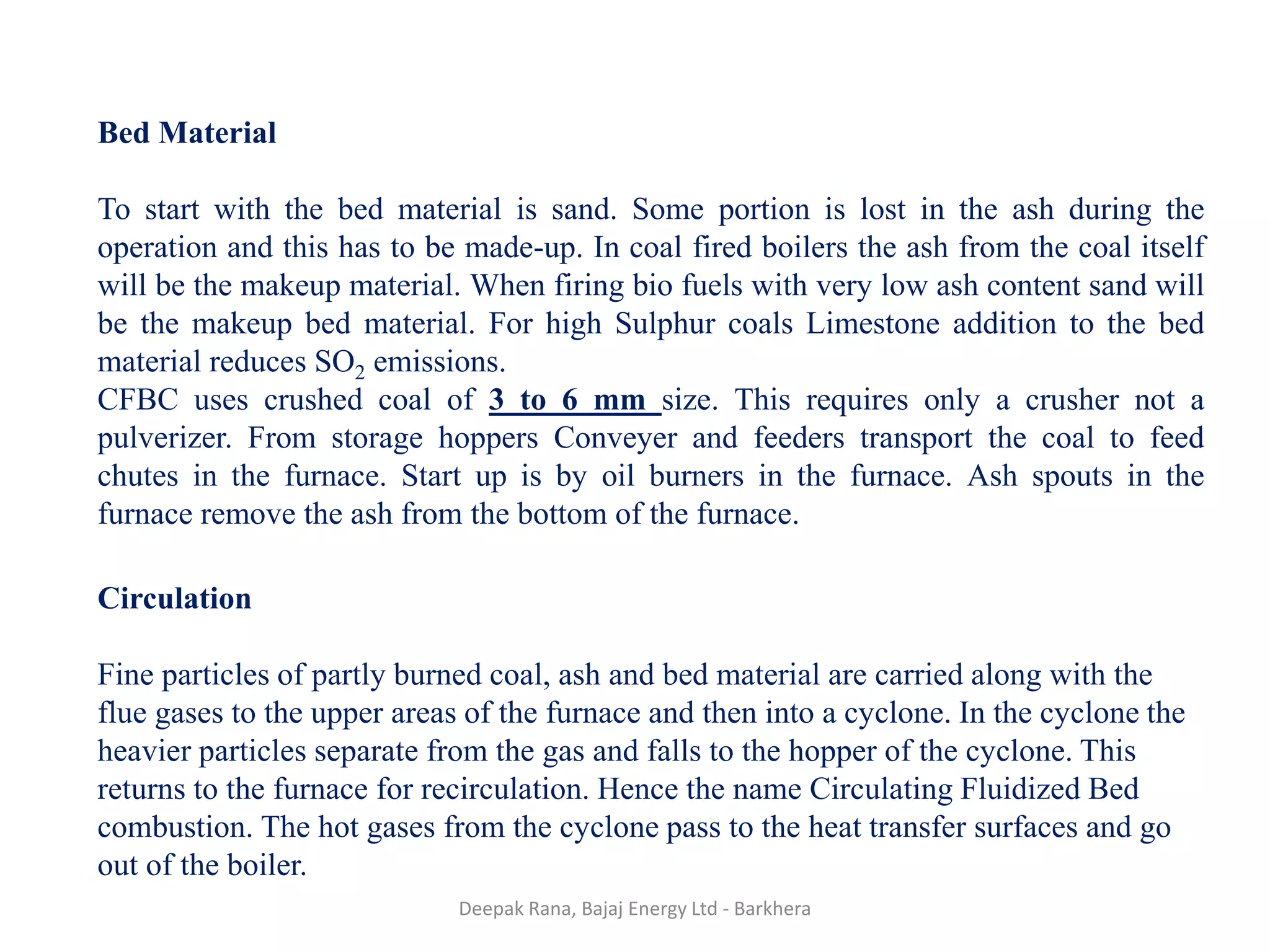CFBC boiler operation | PPTX