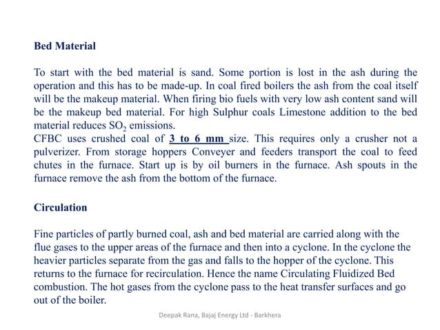 CFBC boiler operation | PPTX