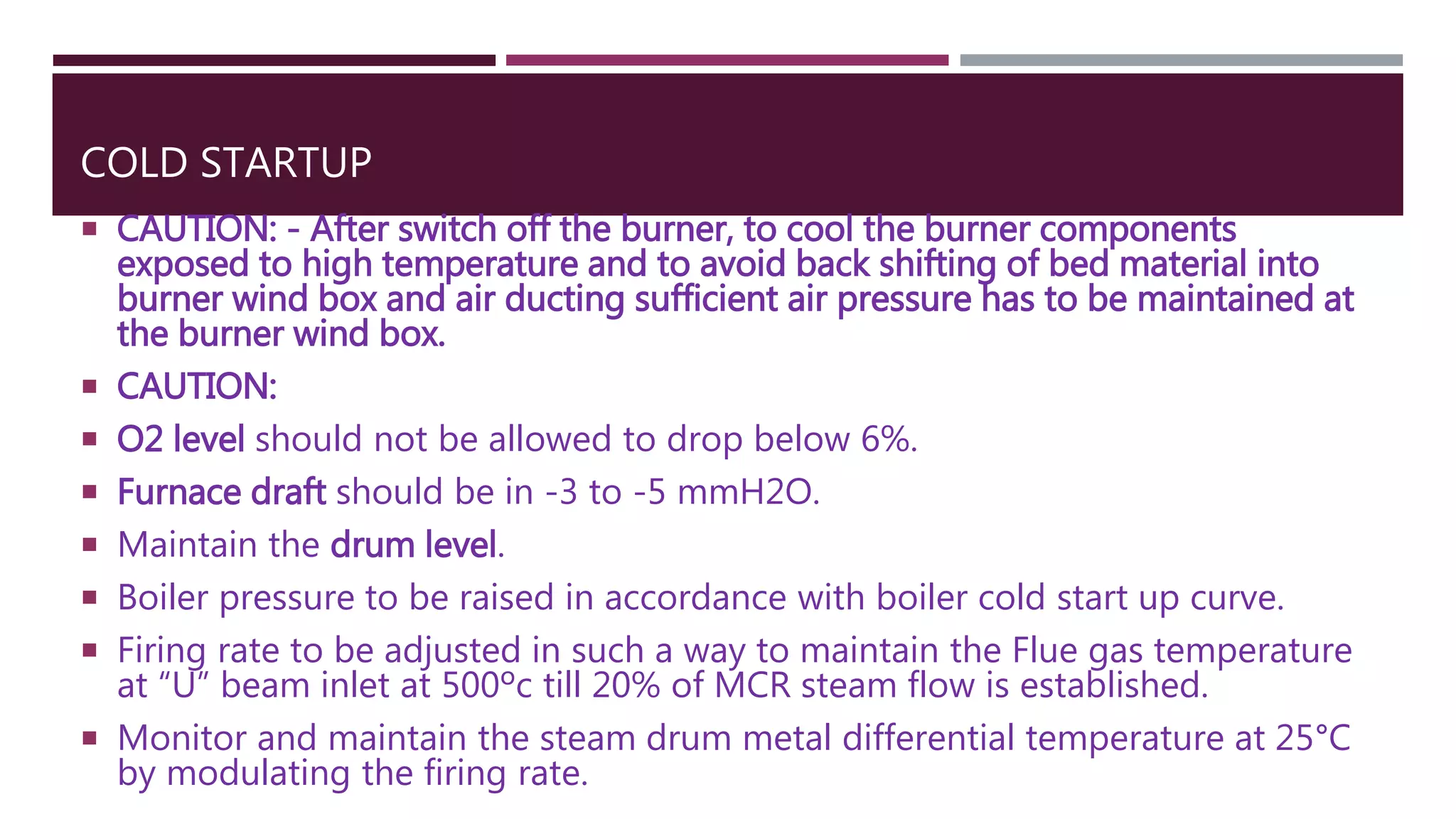 Cfbc boiler startup and shutdown | PPTX