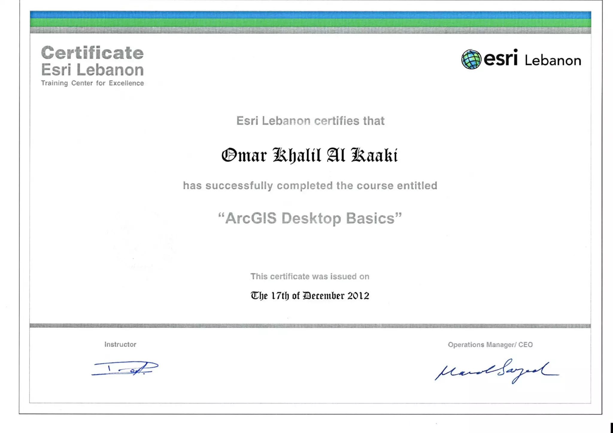 ArcGIS - Certificate of Completion | PPT