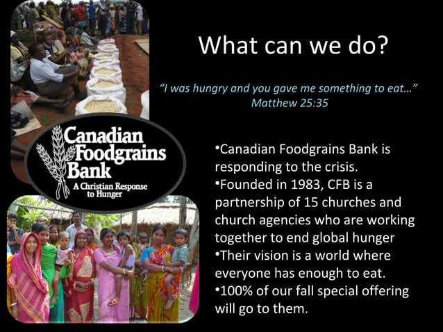 Canadian Foodgrains Bank Moment for Mission | PPT