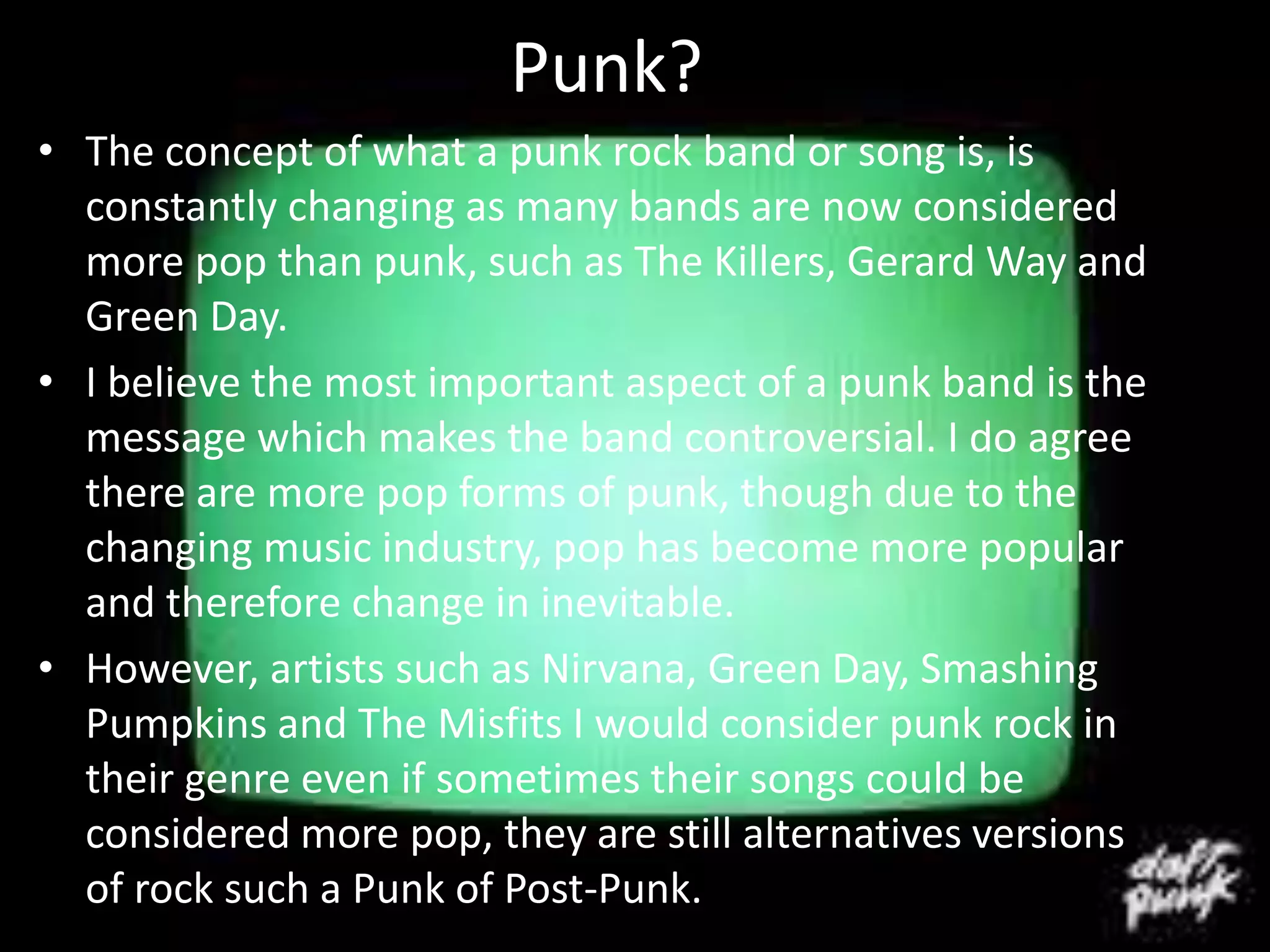 Punk rock presentation | PPTX