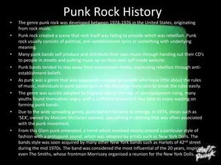 Punk rock presentation | PPTX