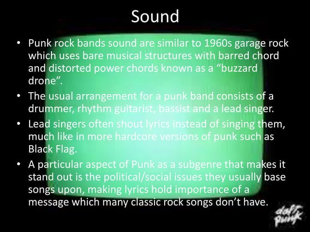 Punk rock presentation | PPTX | Alternative Rock | Rock Music