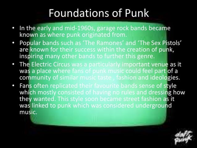 Punk rock presentation | PPTX | Alternative Rock | Rock Music