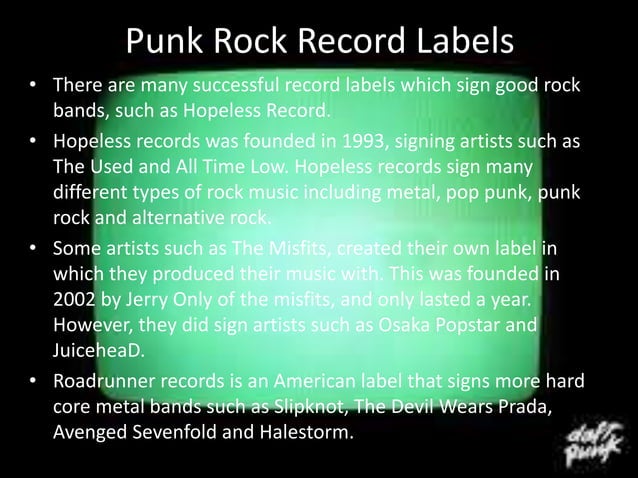 Punk rock presentation | PPTX | Alternative Rock | Rock Music