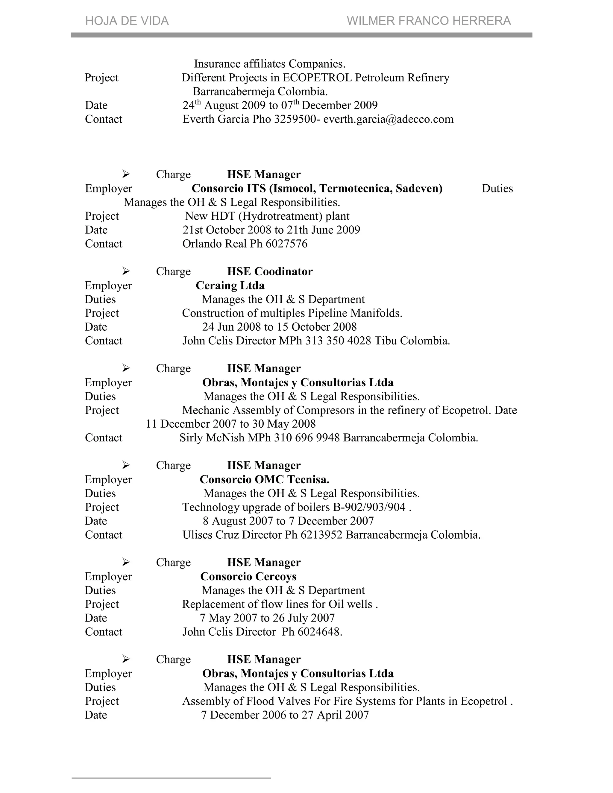 hojadvidaWilmerFSpanoleInglesactualizada | PDF