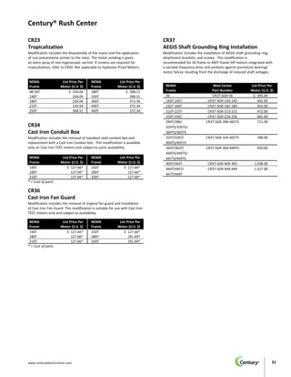 Century Motors Bulletin 1505B_Single-ThreePhase_Integral_HP | PDF