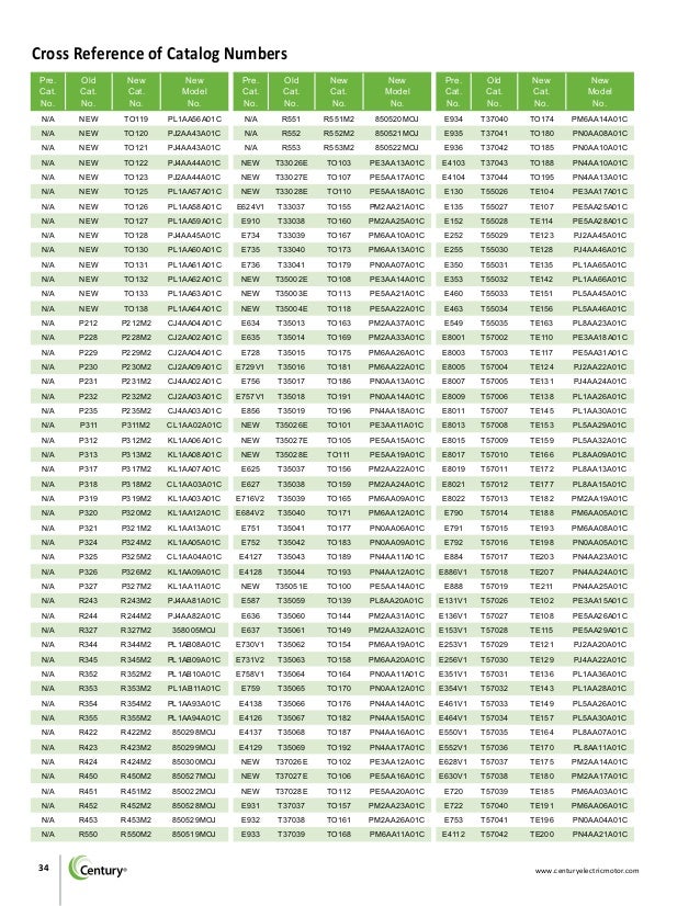 Century Motors Bulletin 1505B_Single-ThreePhase_Integral_HP