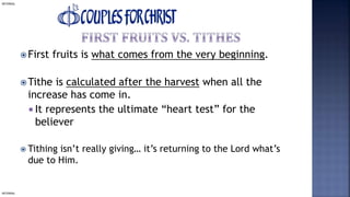 First Fruits Assembly teaching ppt cfc bm | PPTX
