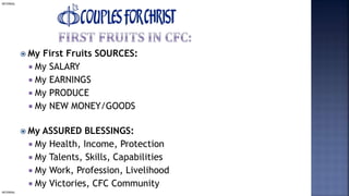 First Fruits Assembly teaching ppt cfc bm | PPTX