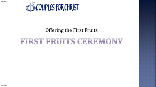 First Fruits Assembly teaching ppt cfc bm | PPTX
