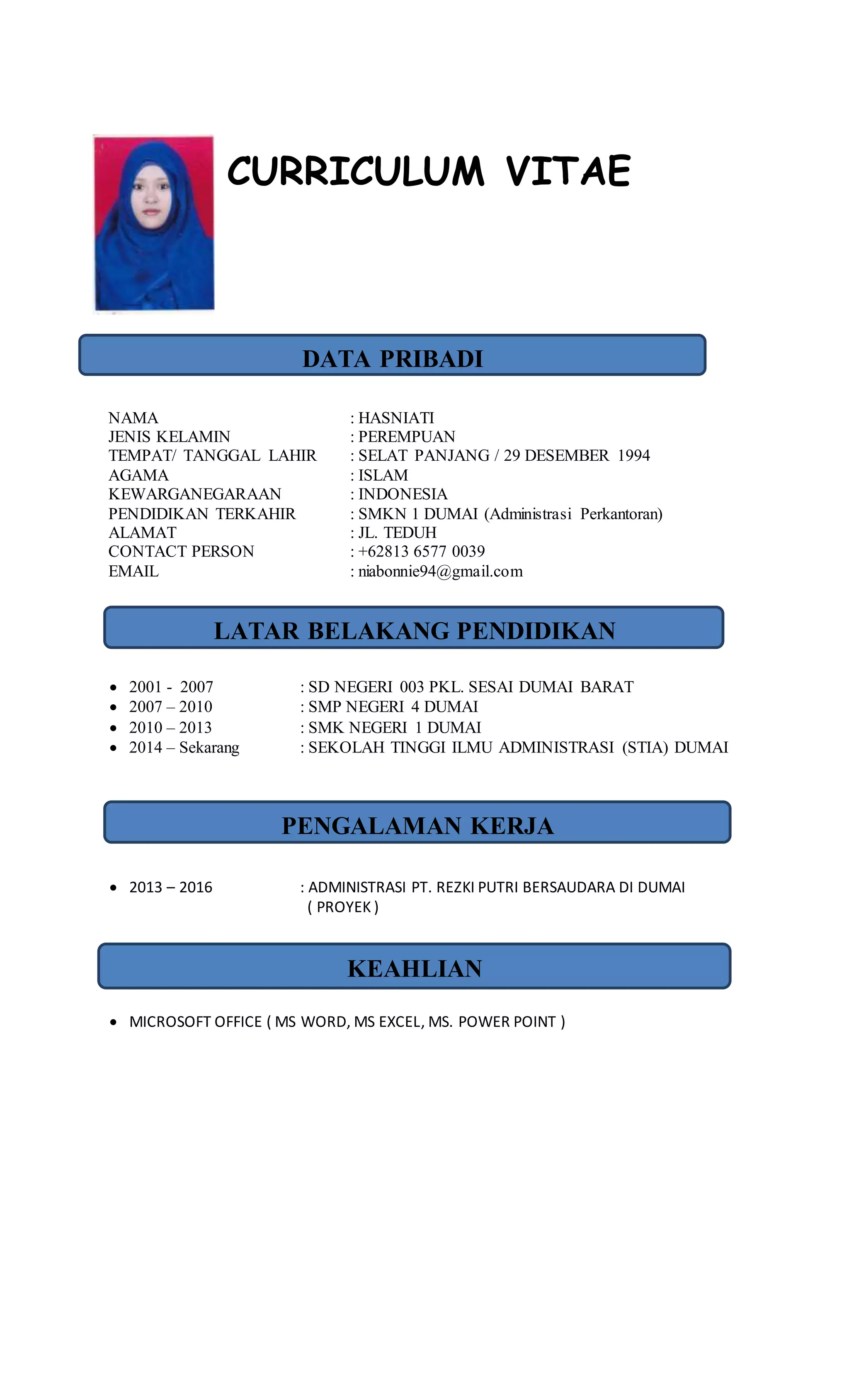 CV NIA | DOCX