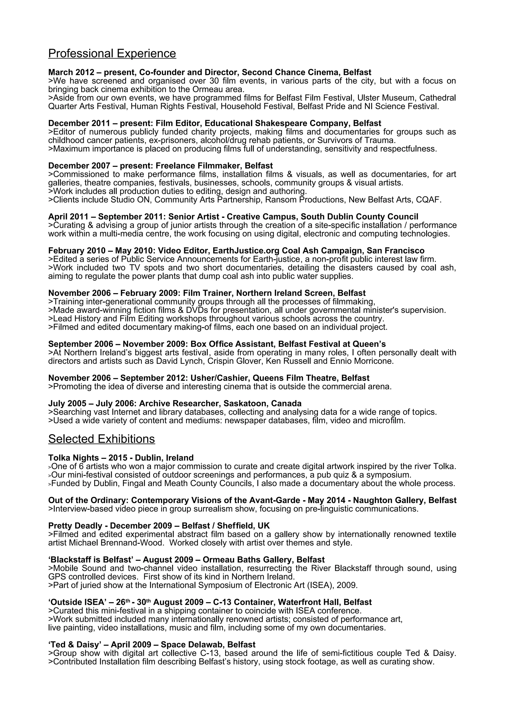 Stuart Sloan-CV | PDF