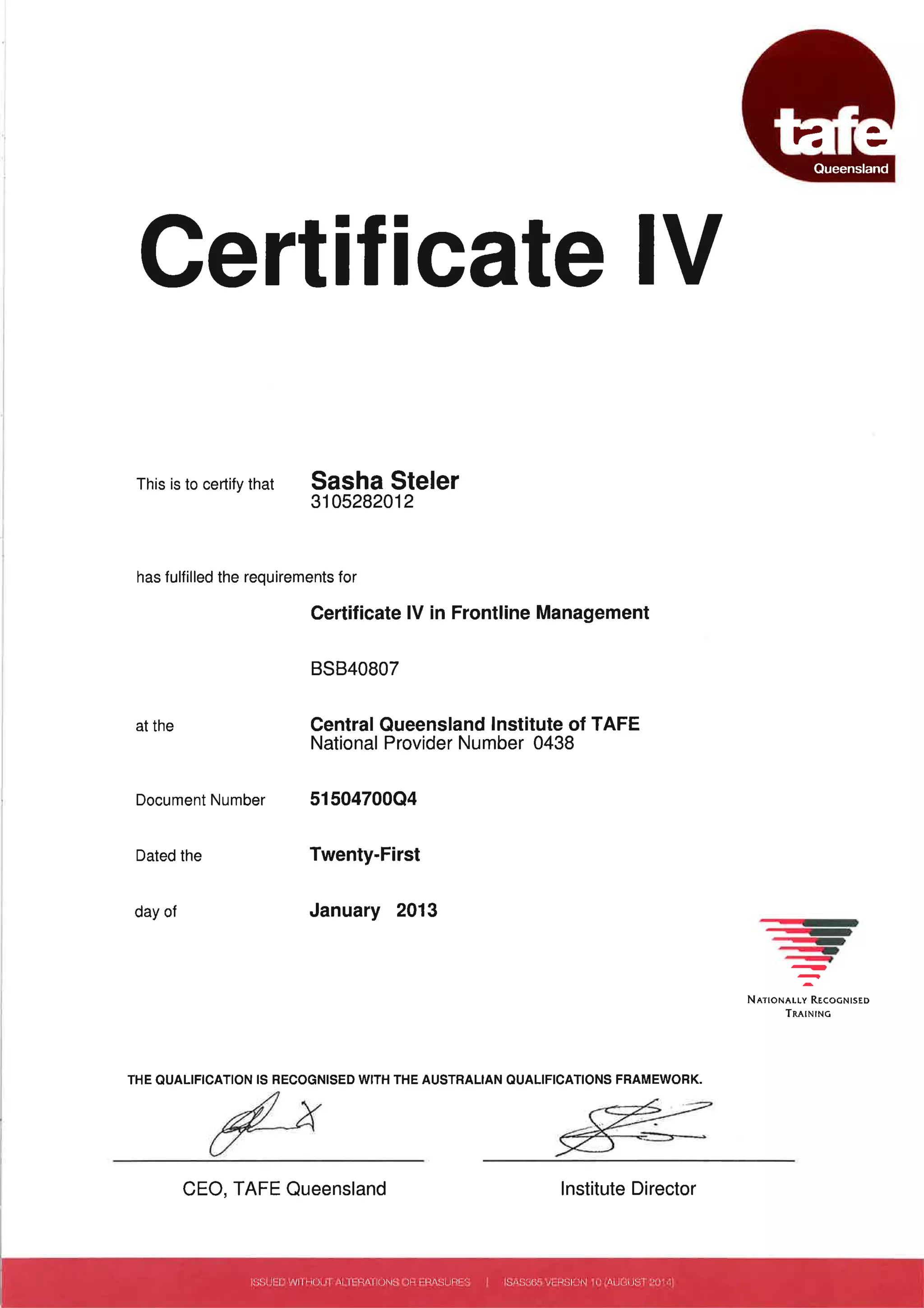 Steler, Sasha C4 Frontline Management | PDF