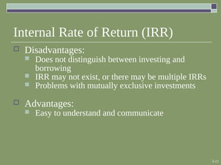Net Present Value and Other Investment Rules | PDF