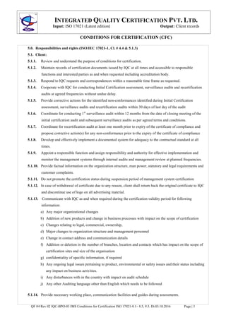 Conditions for Certification – IQC Global Australia | PDF