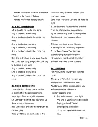 CFC CHRISTIAN SONGS LYRICS | PDF