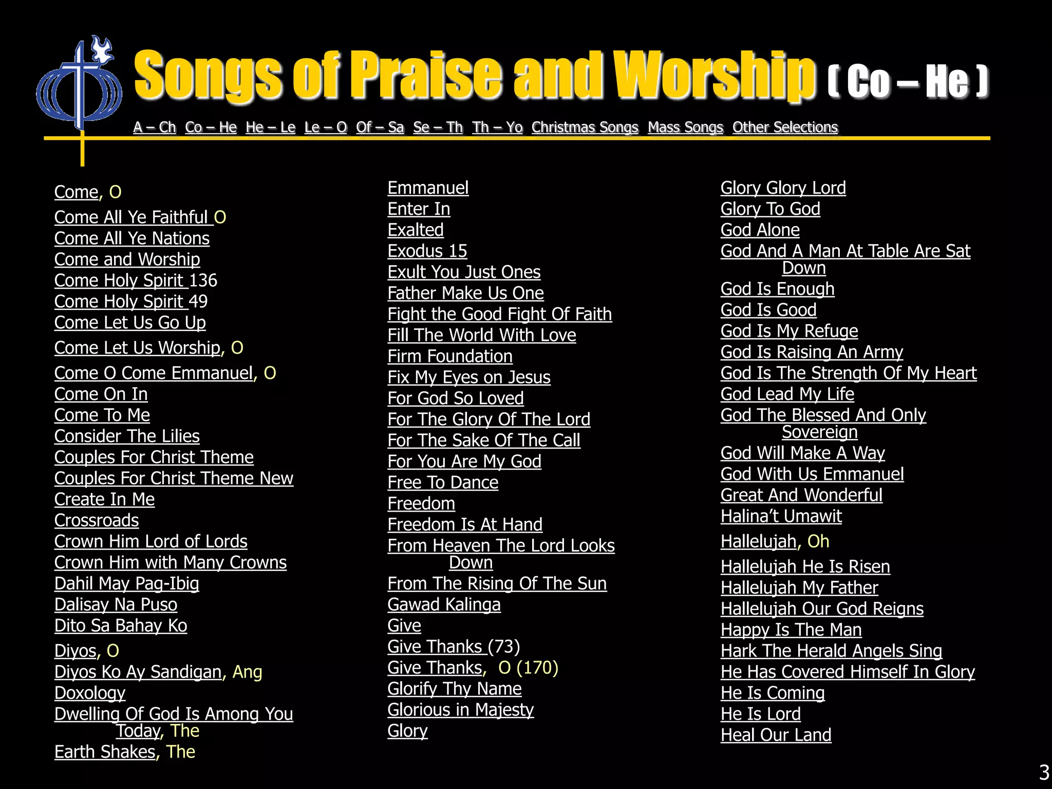 CFC Songs of Praise and Worship | PPSX