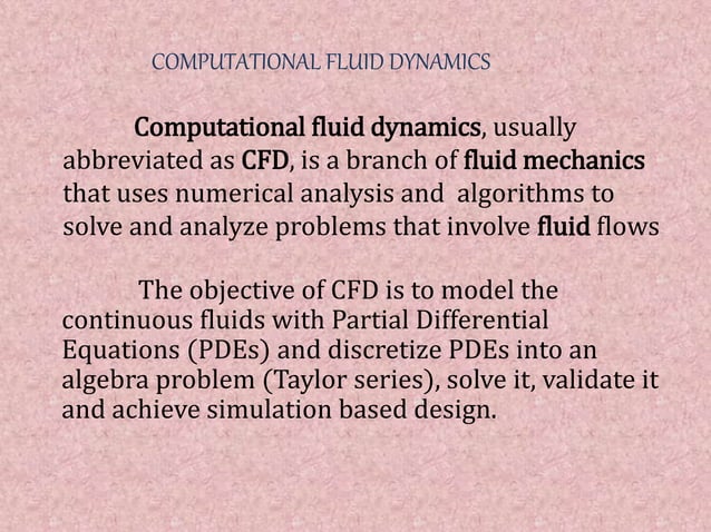 Computational Fluid Dynamics Pptx 3 D Graphics Computer Software And Applications