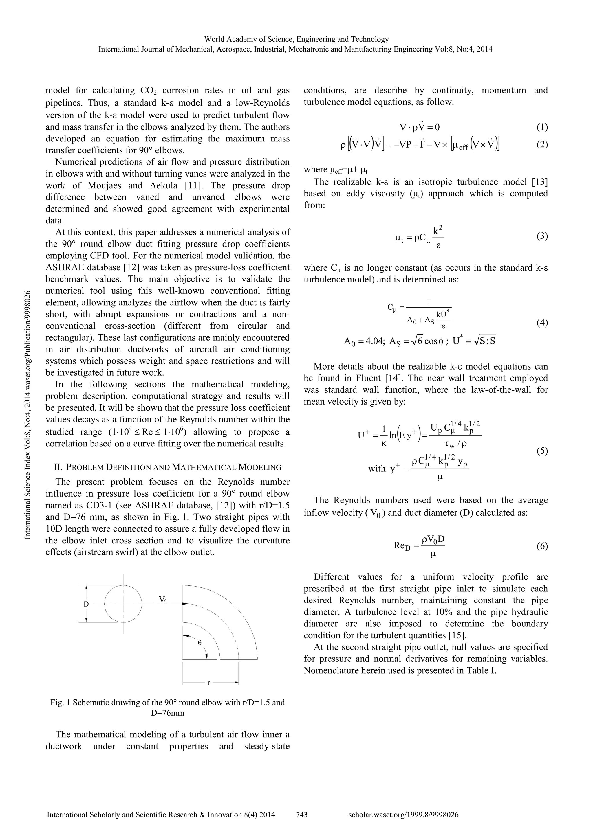 Cfd prediction-of-the-round-elbow-fitting-loss-coefficient- | PDF