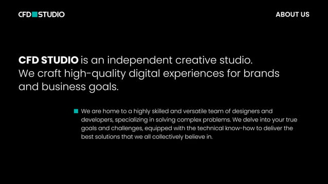 CFD Studio Credentials – Branding, UX/UI Design & Web Development | PPT