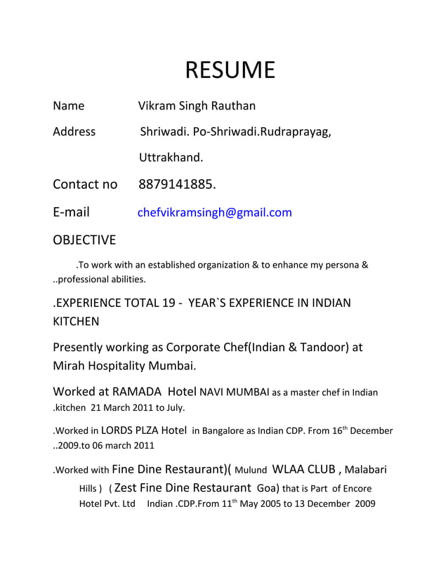 RESUME_VIKRAM[1] | PDF