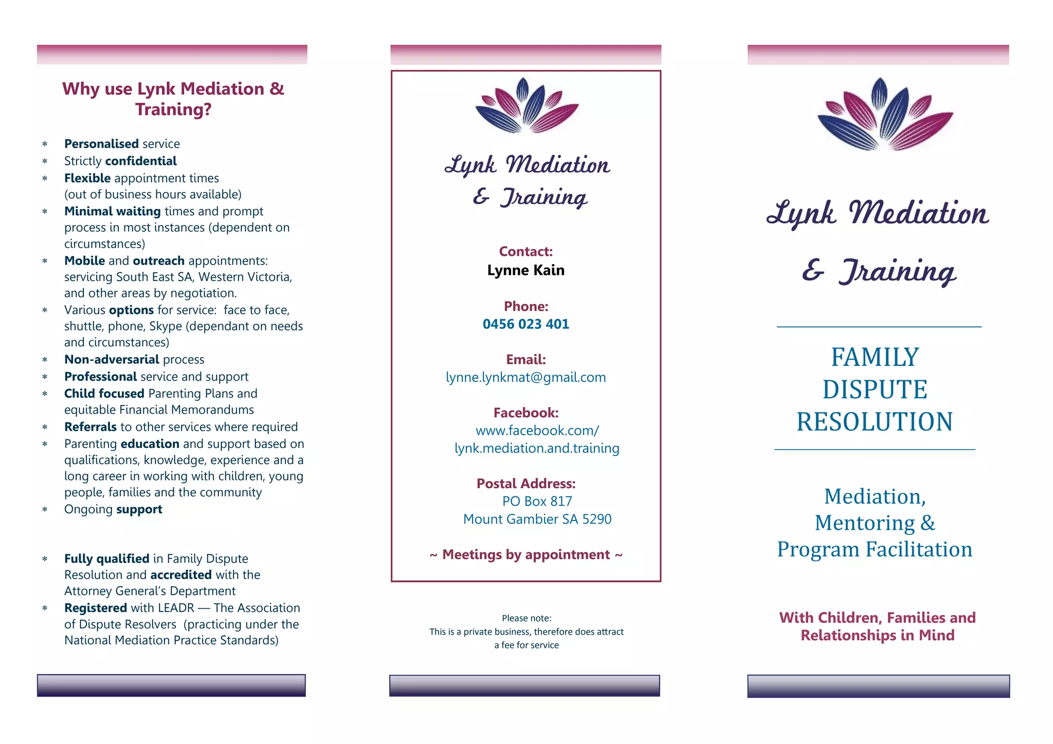 Lynk Mediation and Training Brochure | PDF