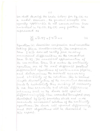 Cfd ch08 continuity equations | PDF