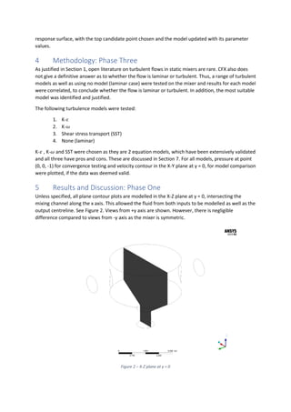 CFD Coursework: An Investigation on a Static Mixer | PDF