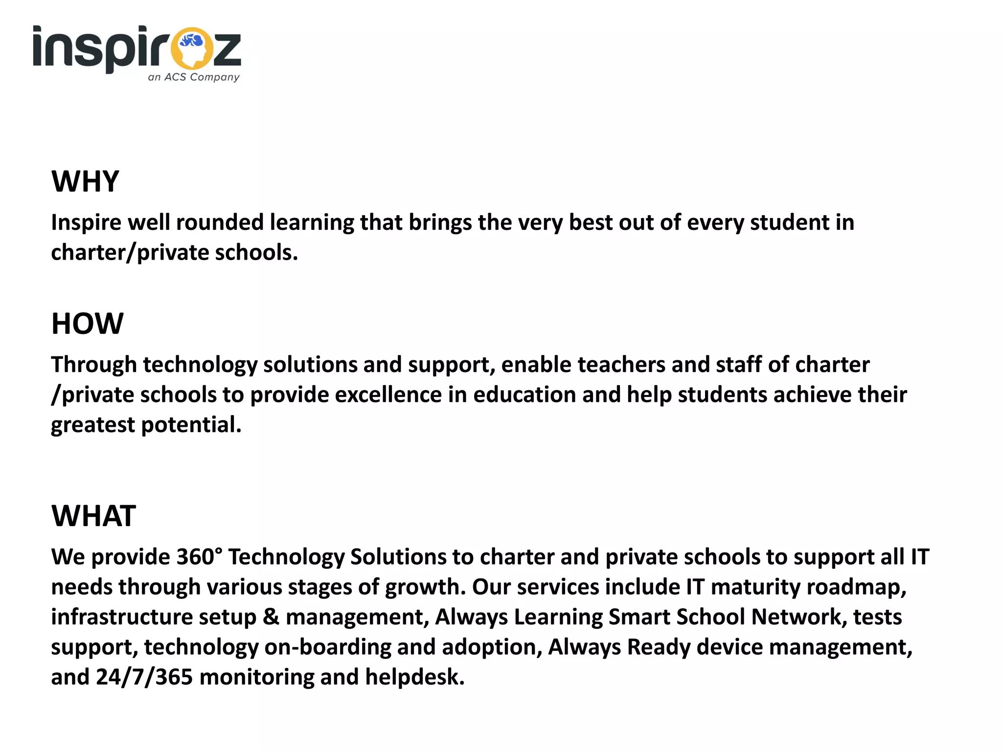 INSPIROZ an ACS Company | PPTX