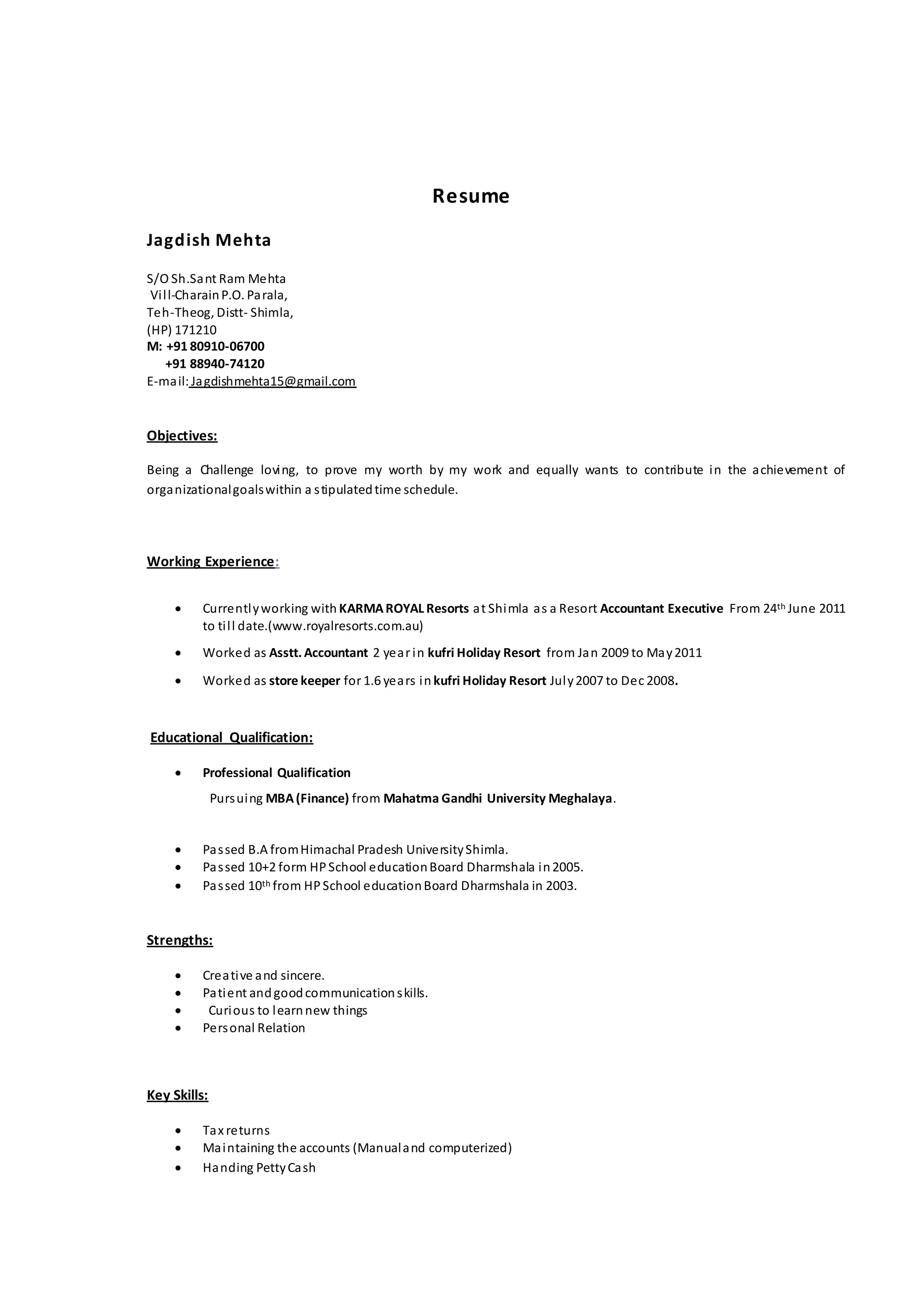 Updated resume | DOCX