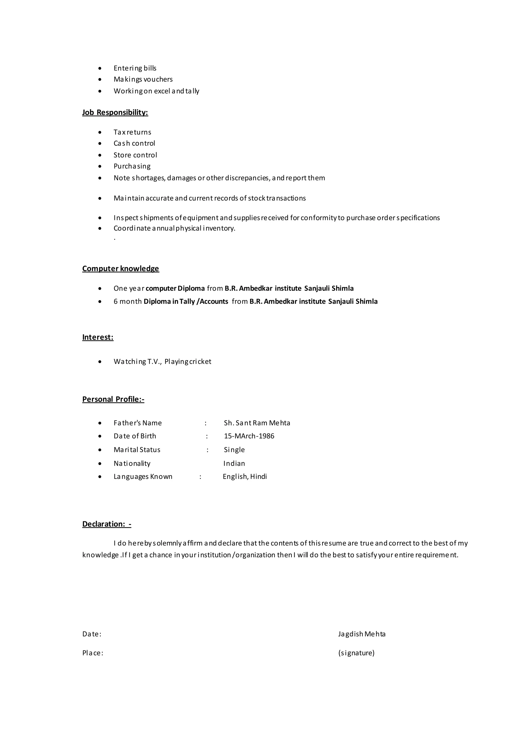 Updated resume | PDF