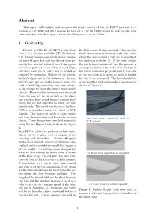 My Amazing CFD Coursework - Competitiveness of the Ferrari F2002 | PDF