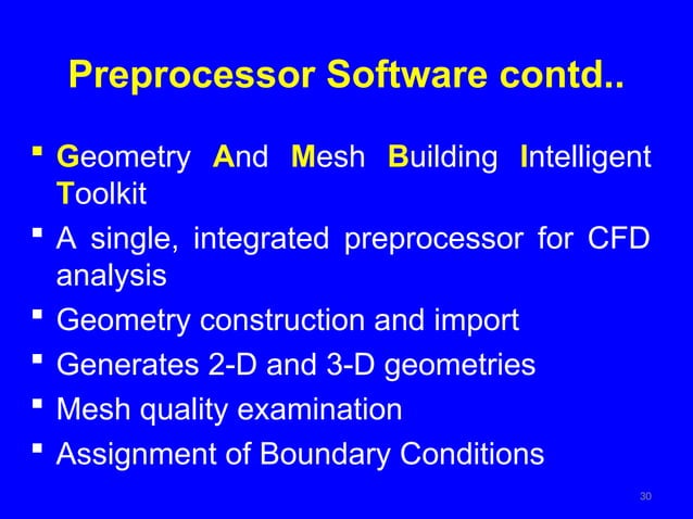 Computational Fluid Dynamics Solution Procedure Ppt
