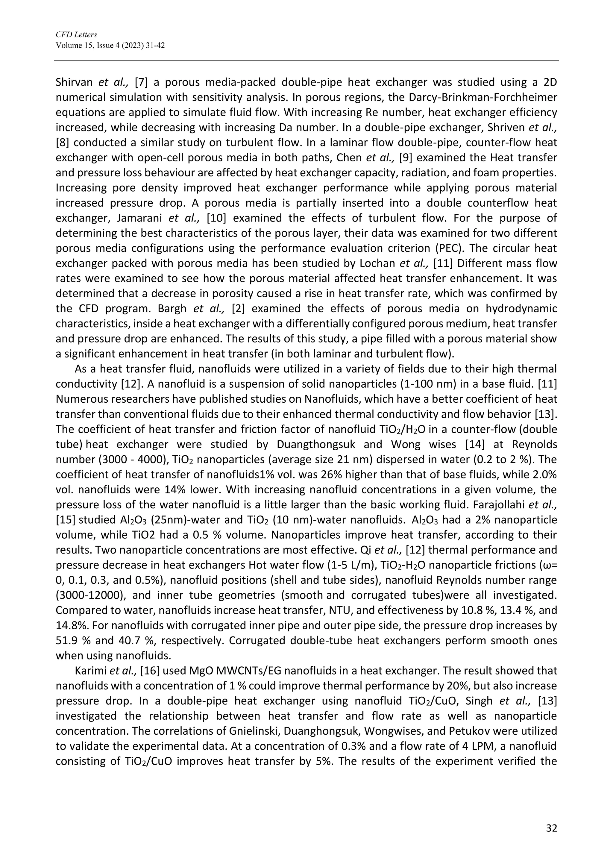 Enhancement of Double-Pipe Heat Exchanger Effectiveness by Using Porous ...