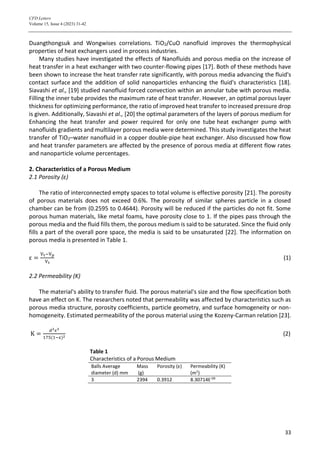 Enhancement of Double-Pipe Heat Exchanger Effectiveness by Using Porous Media and TiO2 Water | PDF