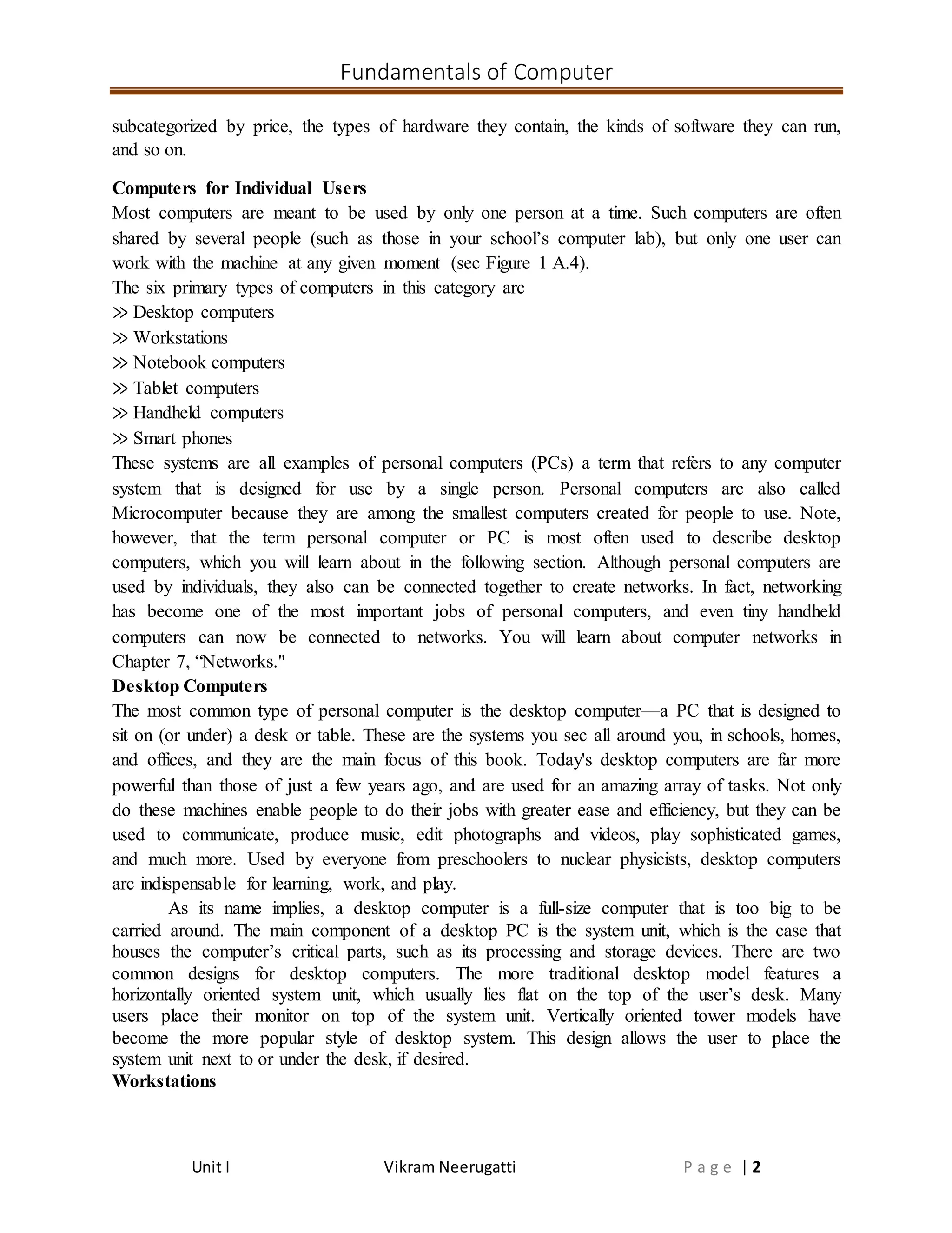 Computer Fundamentals | PDF