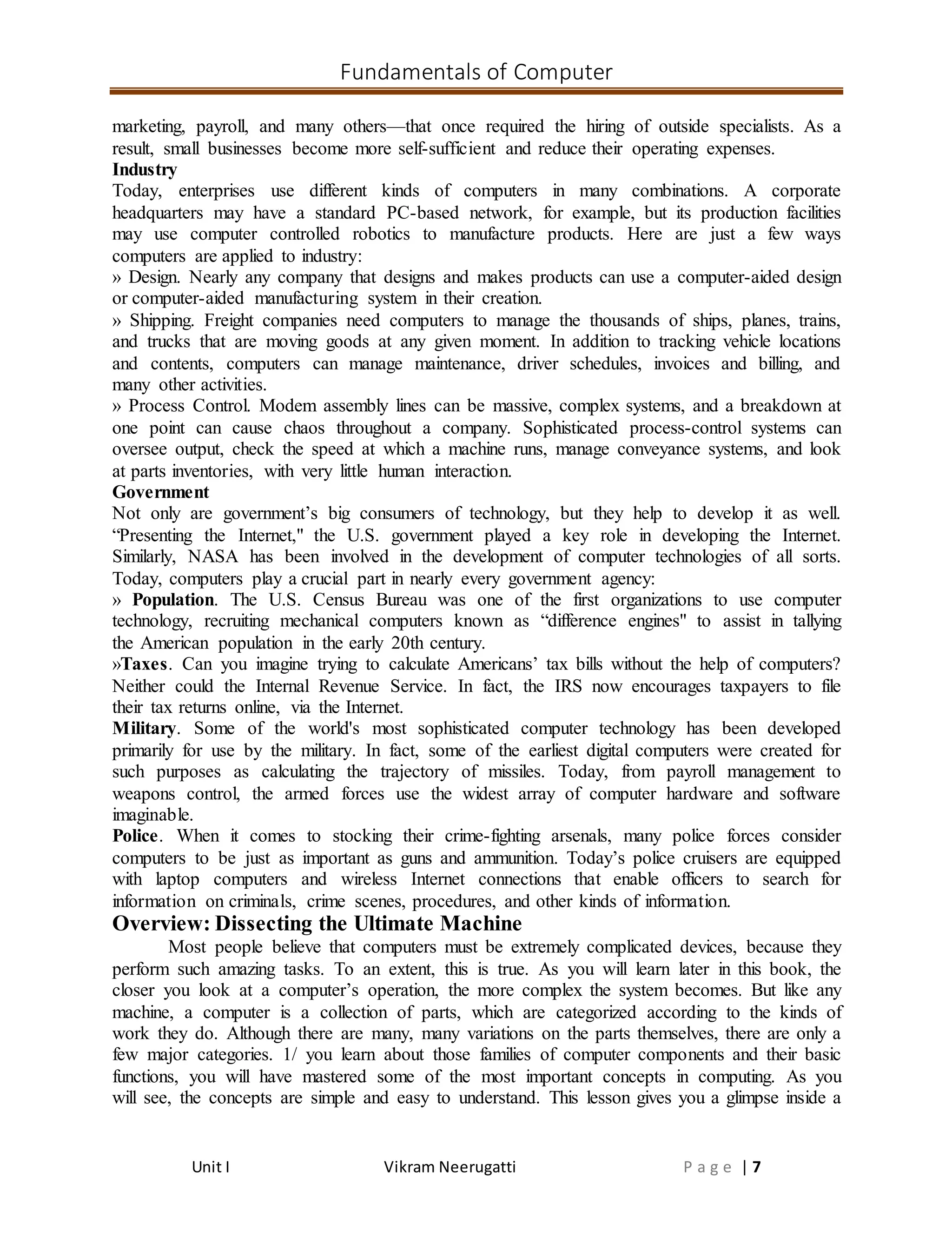 Computer Fundamentals | DOCX