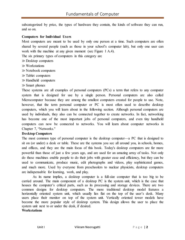 Computer Fundamentals | PDF