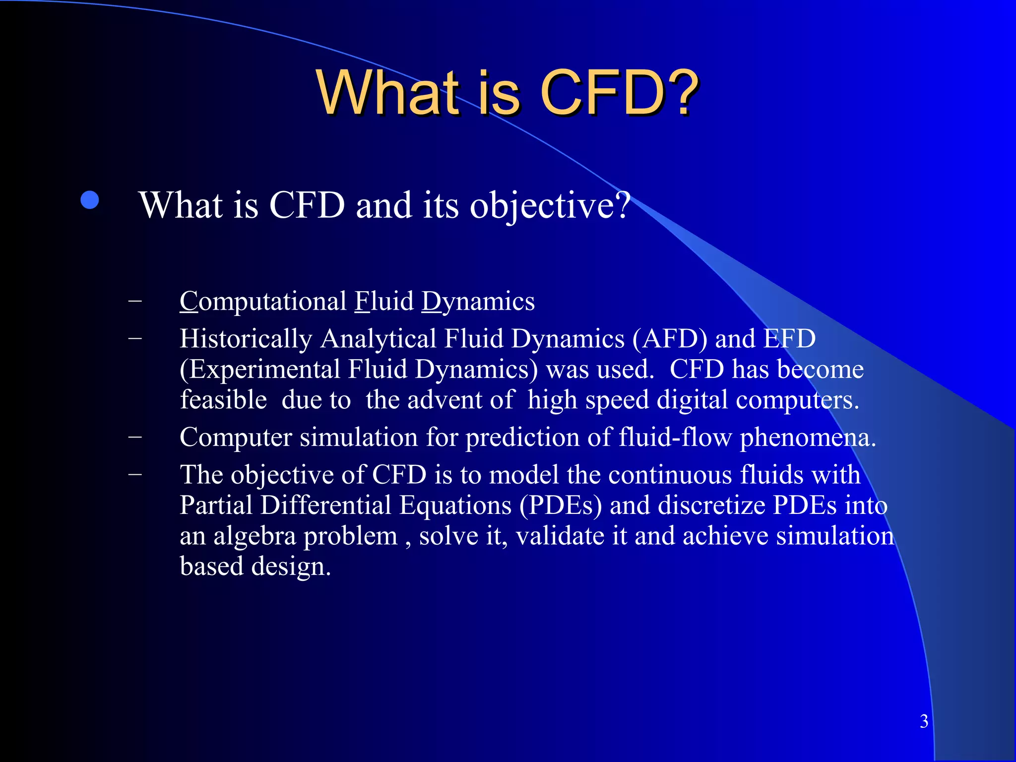 Introduction to Computational Fluid Dynamics (CFD) | PPT