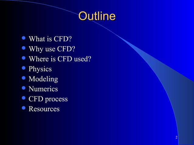 Introduction to Computational Fluid Dynamics (CFD) | PPT | Physics | Science